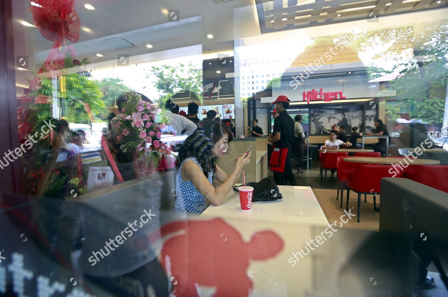 Customers Sit Inside Kfc First Branch Editorial Stock Photo - Stock ...