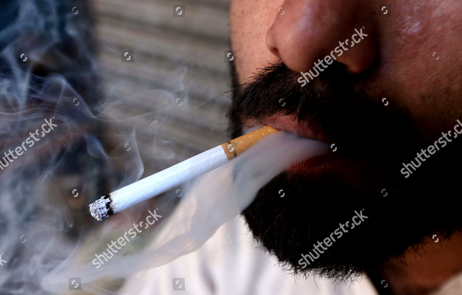 Pakistani Man Smokes Cigarette Day Ahead Editorial Stock Photo - Stock ...