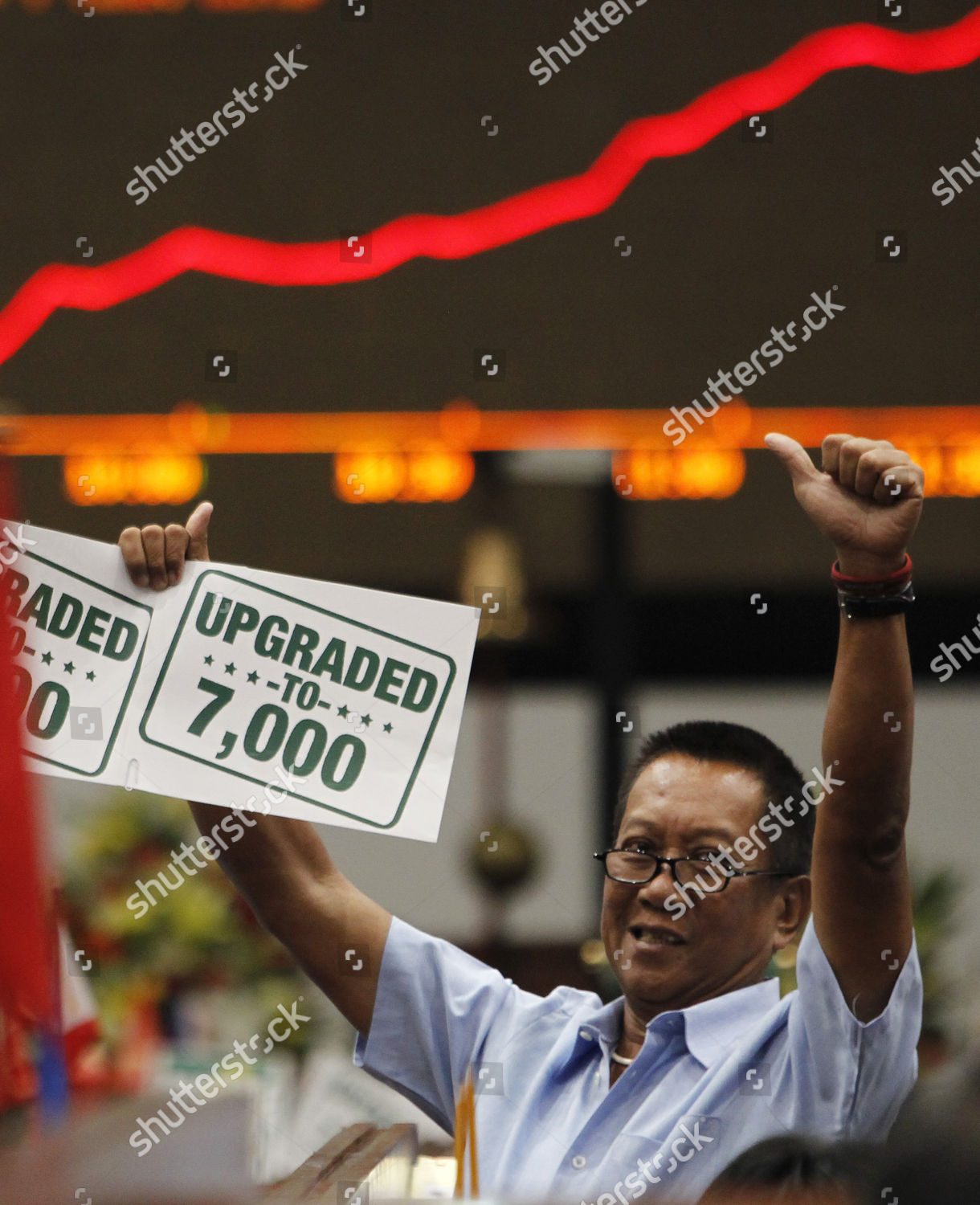Filipino Trader Celebrates Philippine Stock Exchange Editorial Stock ...