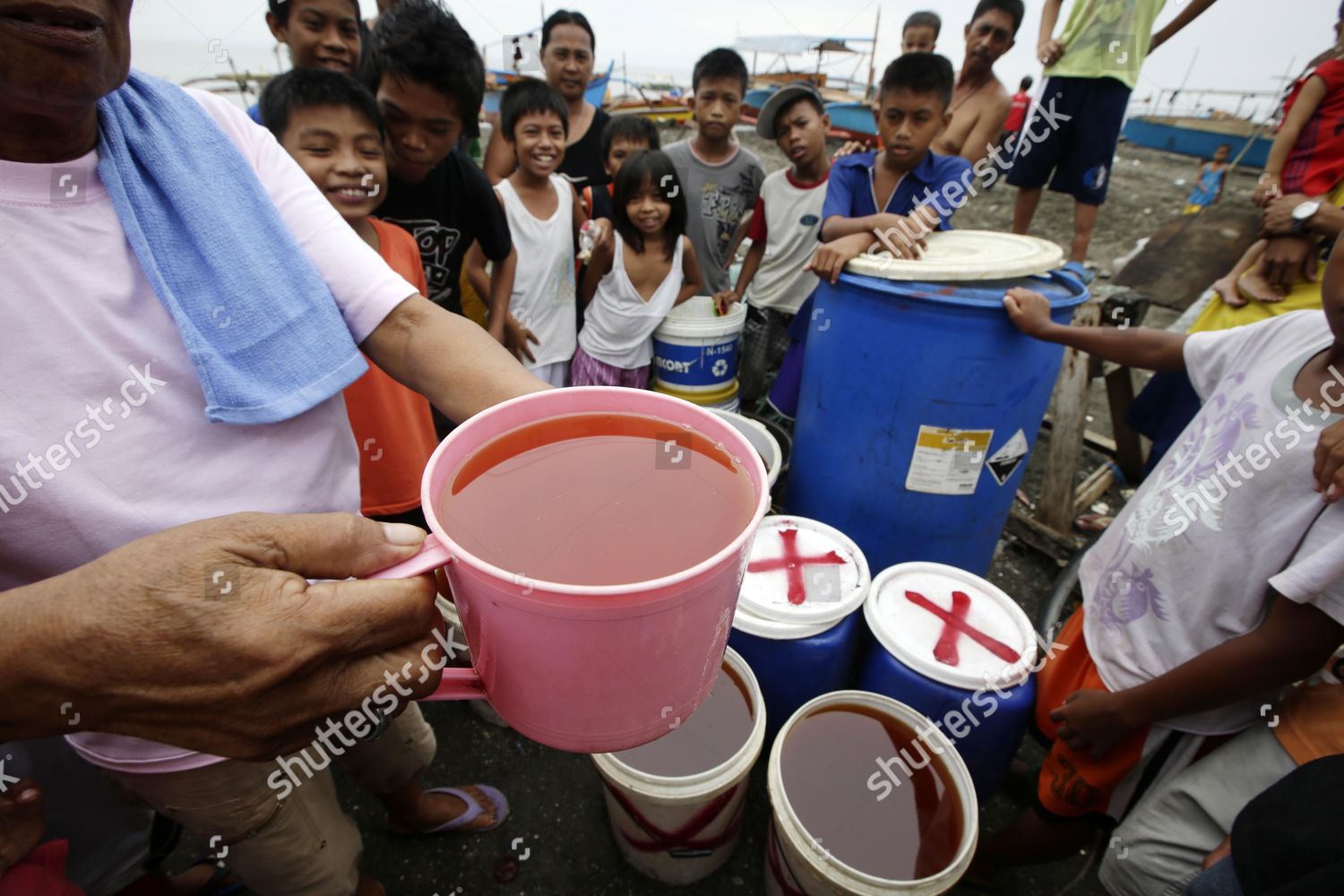 Filipino Woman Shows Dipper Diesel They Editorial Stock Photo - Stock ...