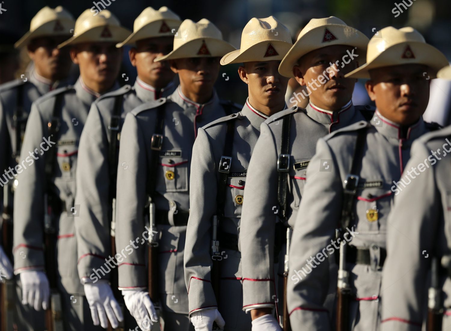 Filipino Soldiers Wearing Native Revolutionary Uniforms Editorial Stock ...