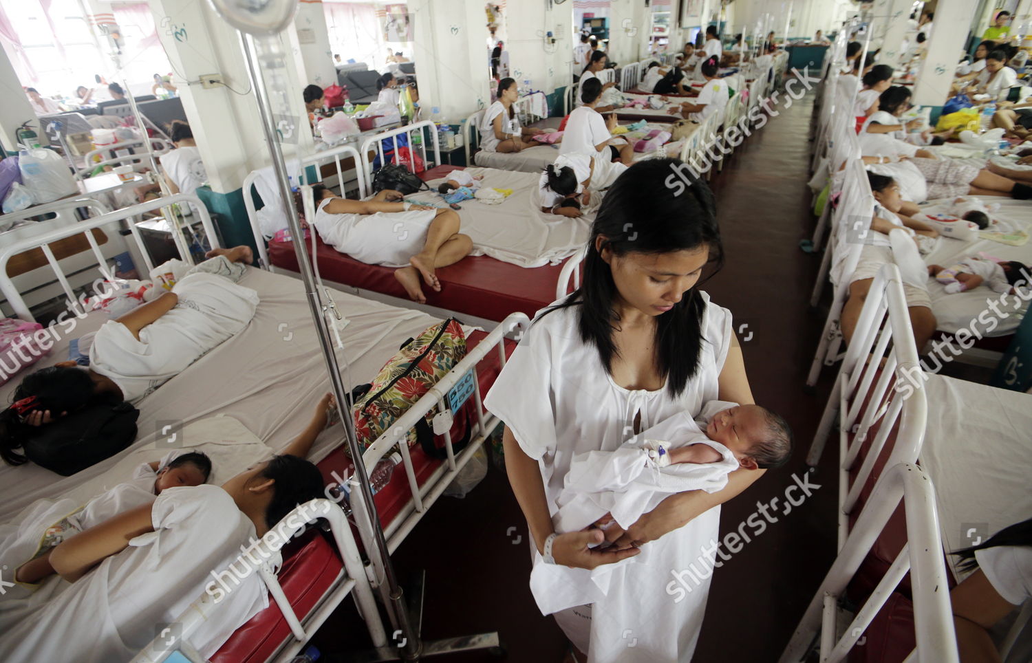 Filipino Mother Carries Her Newborn Baby Editorial Stock Photo - Stock ...