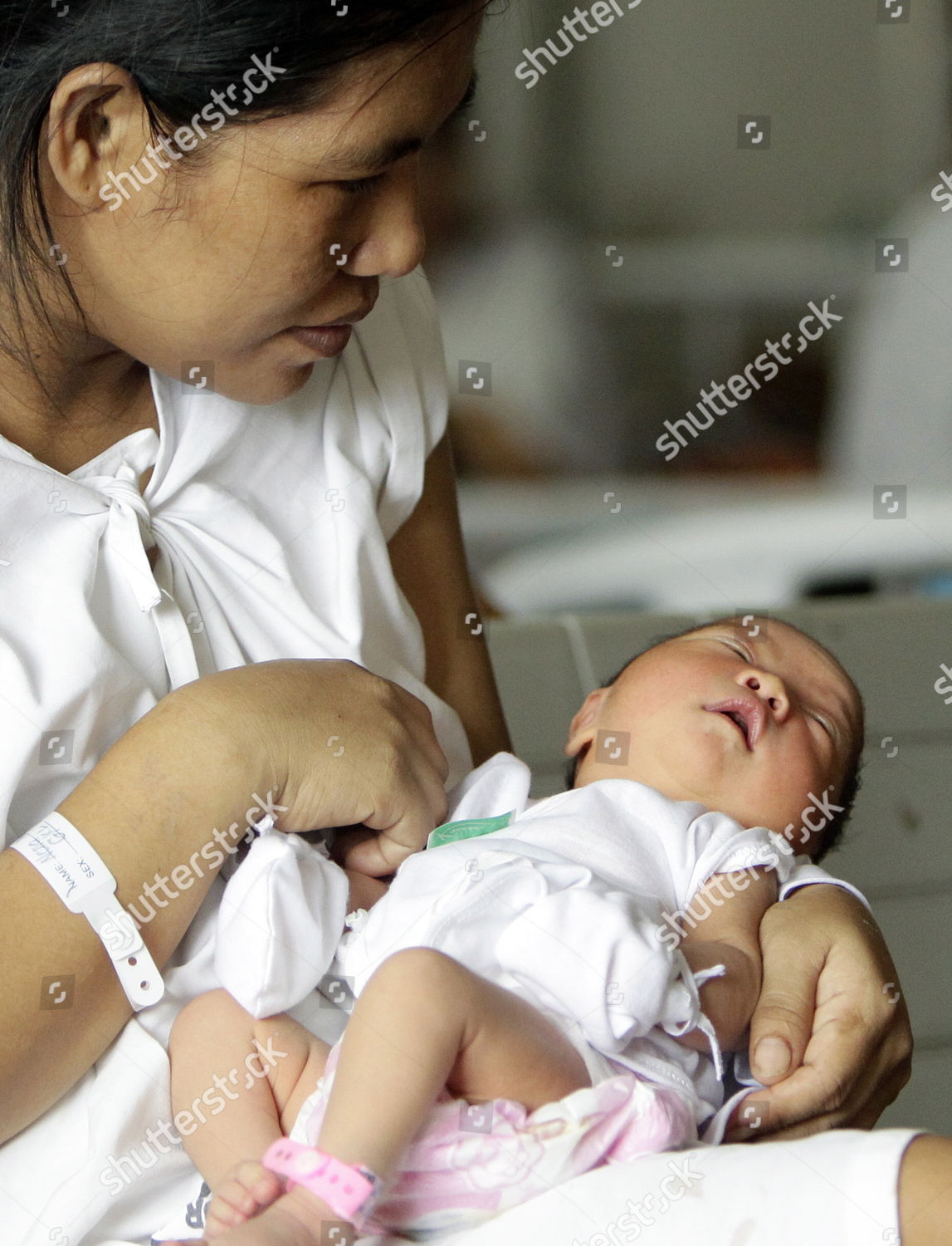 Filipino Mother Holds Her Newborn Baby Editorial Stock Photo - Stock ...