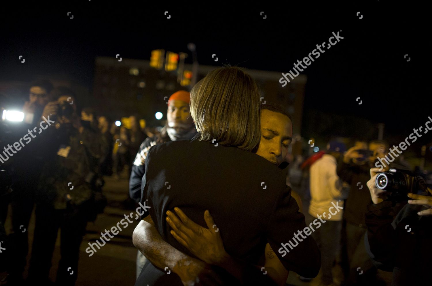 Protester Hugs Woman During 10 P Editorial Stock Photo - Stock Image ...