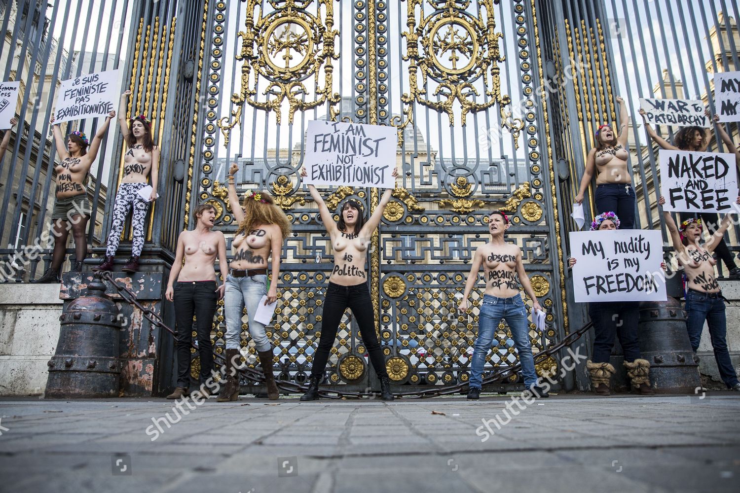 Feminist Activist Group Femen Members Demonstrate Editorial Stock Photo ...