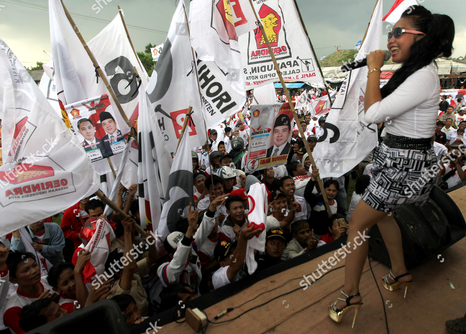 Indonesian Dangdut Singer Performs During Great Editorial Stock Photo ...