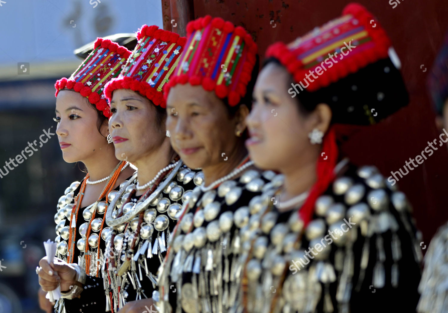 Kachin Women Traditional Dress Perform Dance Editorial Stock Photo ...