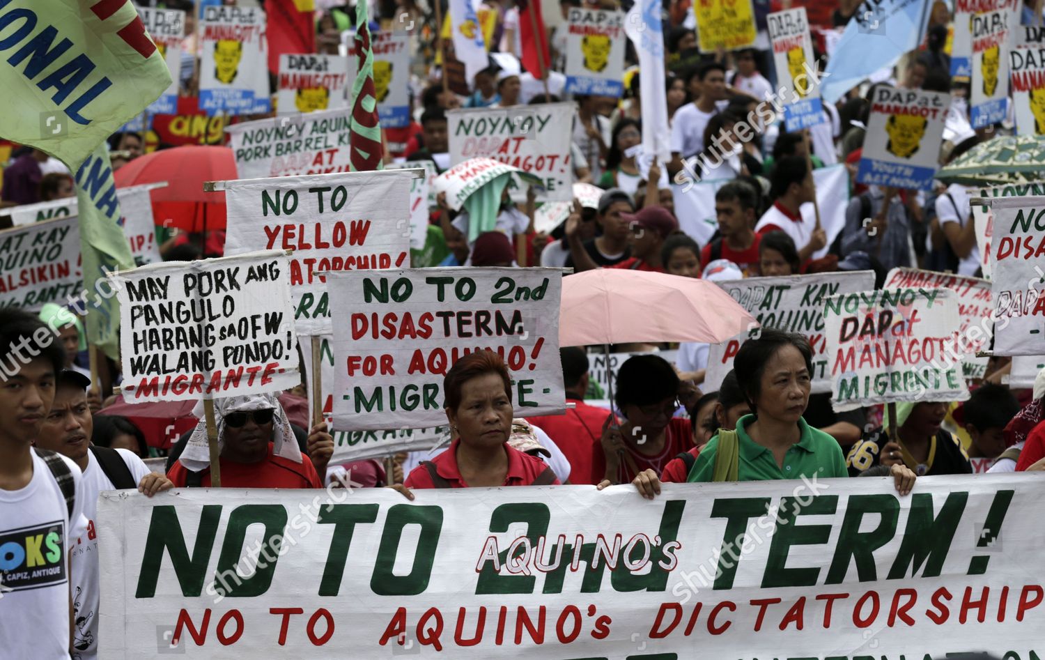 Filipinos Take Part Rally Street Manila Editorial Stock Photo - Stock ...