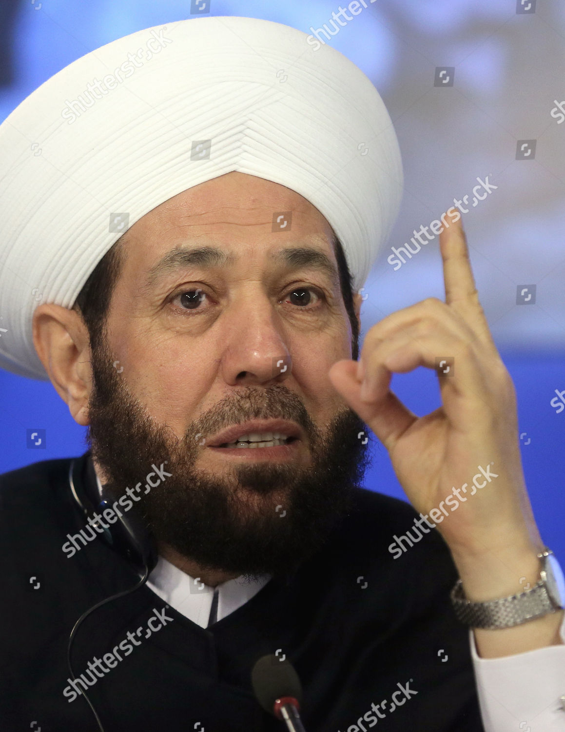 Syrian Grand Mufti Ahmed Hassun Speaks Editorial Stock Photo - Stock ...