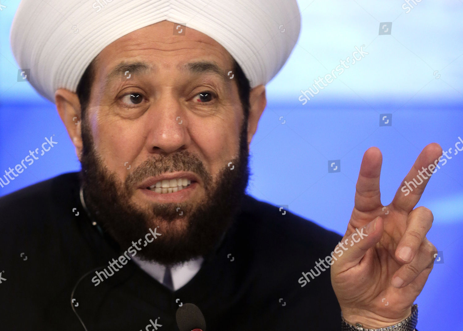Syrian Grand Mufti Ahmed Hassun Speaks Editorial Stock Photo - Stock ...