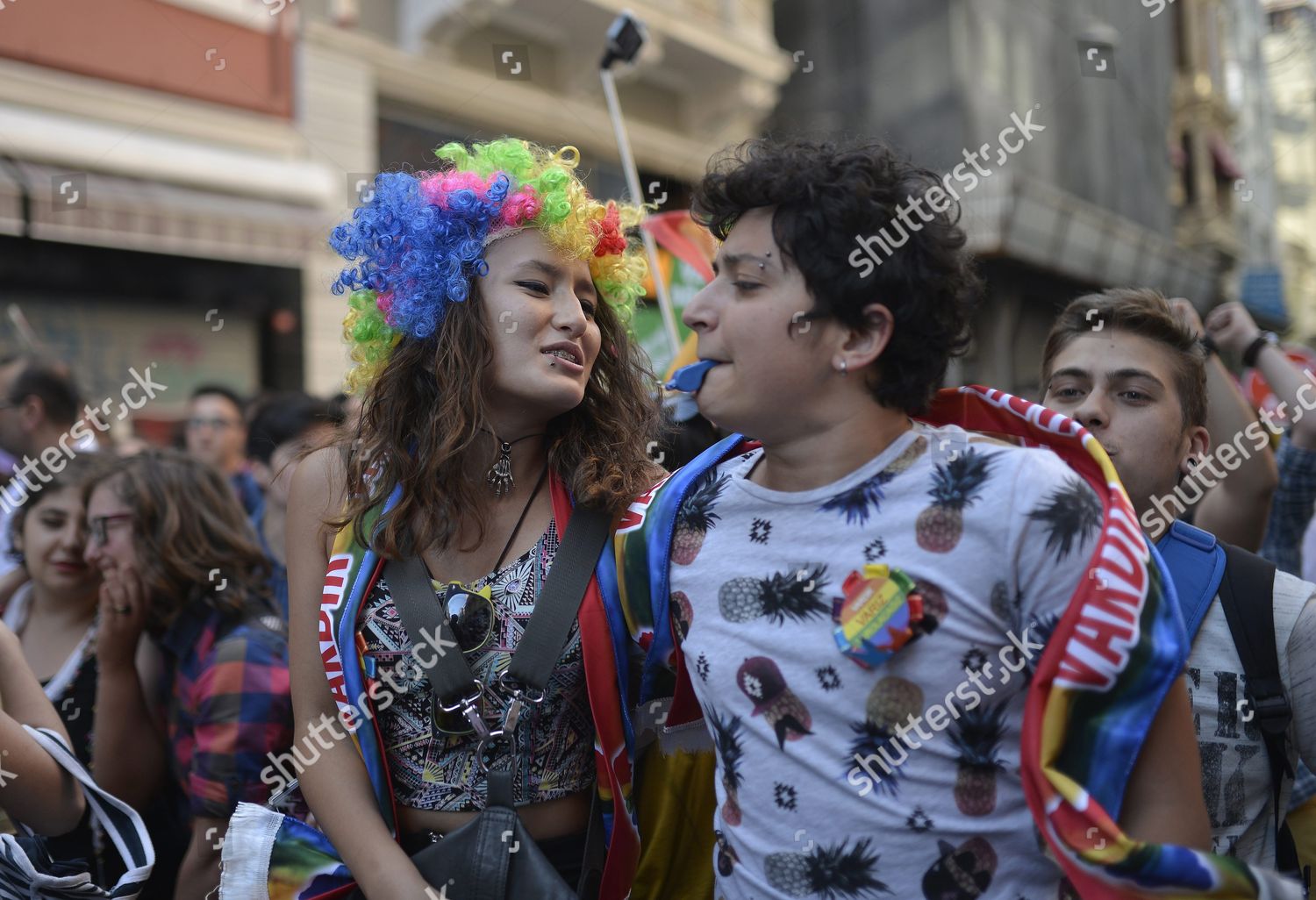 Participants Attend 6th Istanbul Lgtb Pride Editorial Stock Photo ...