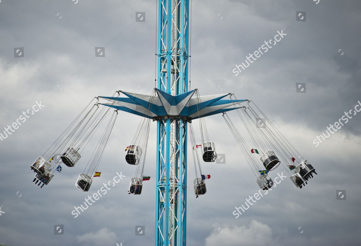 Star Flyer Ride Seen Behind Dark Editorial Stock Photo - Stock Image ...
