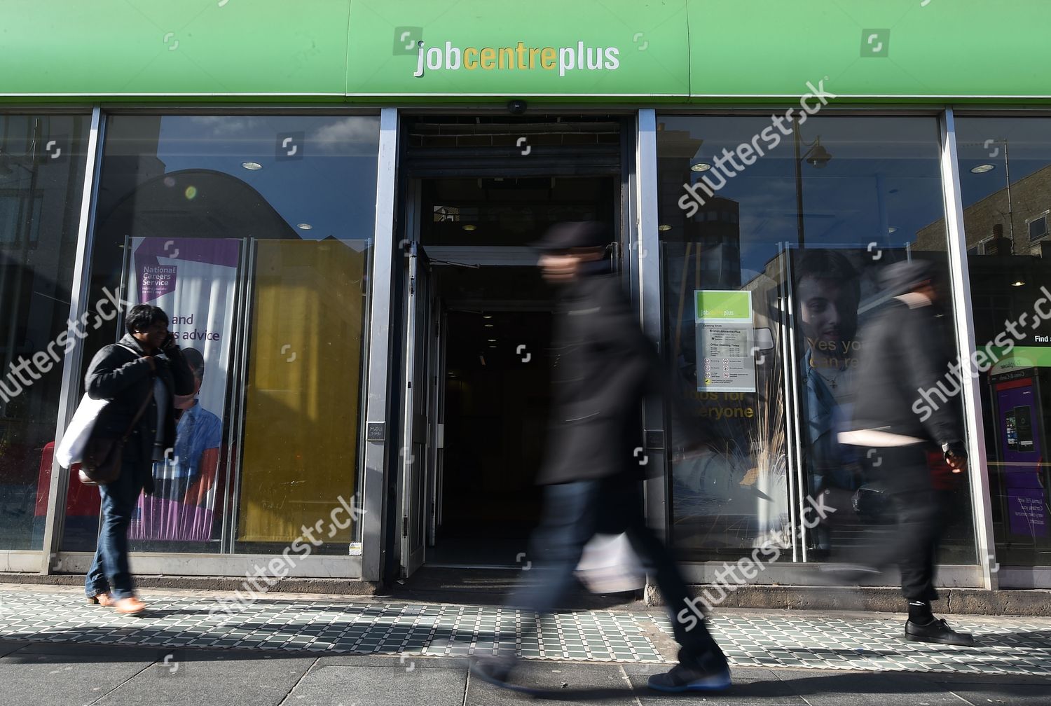 Pedestrians Pass Job Centre London Britain Editorial Stock Photo ...