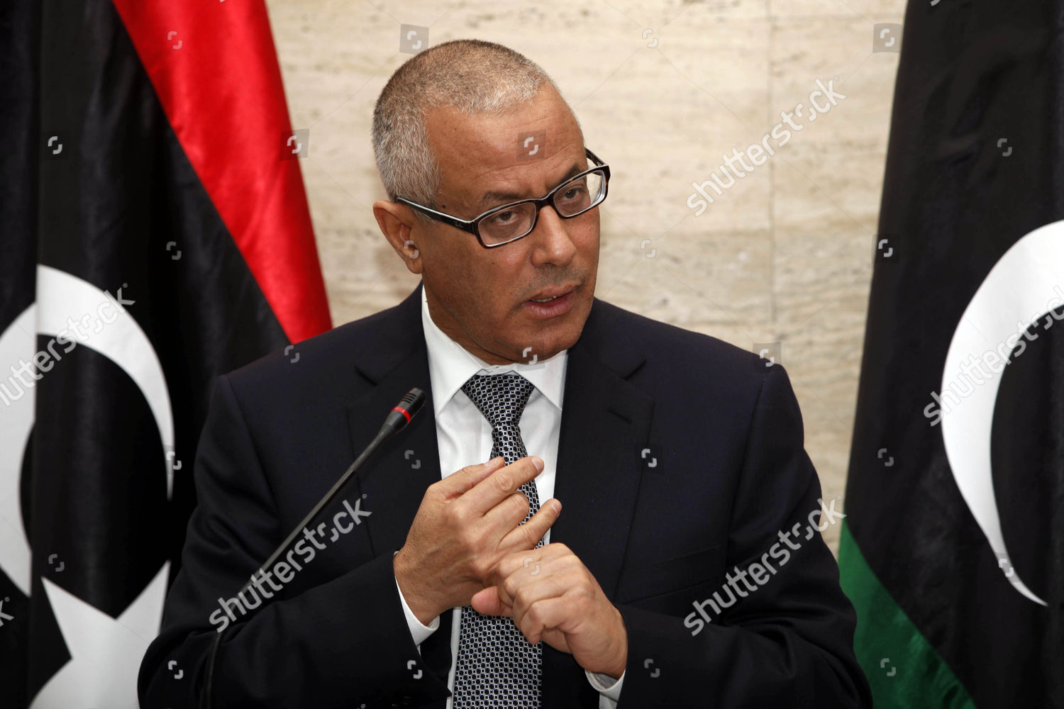 Libyan Prime Minister Ali Zeidan Speaks Editorial Stock Photo - Stock ...
