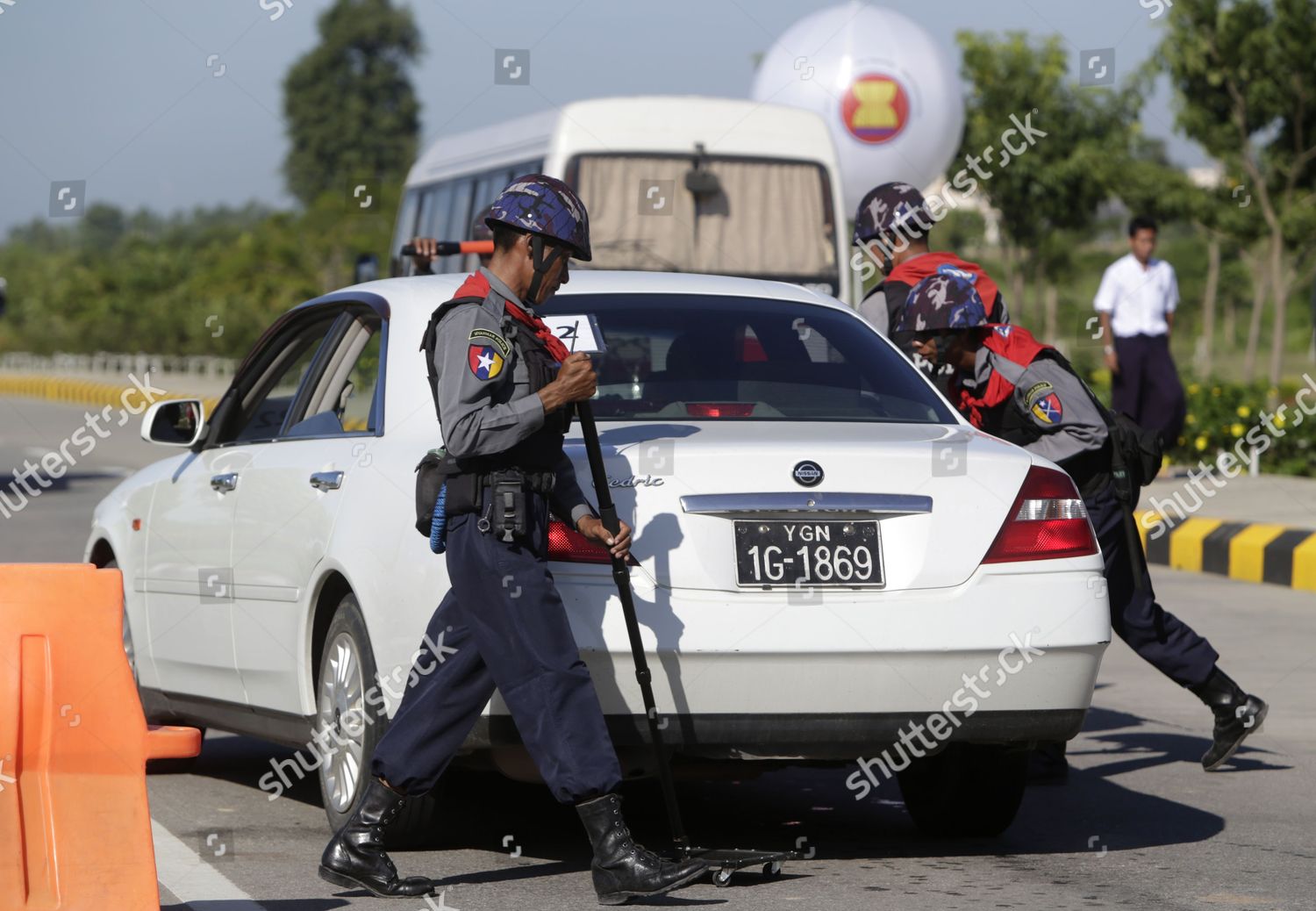 Special Myanmar Police Forces Check Vehicle Editorial Stock Photo ...