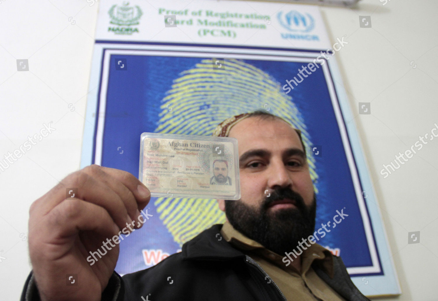 Afghan Refugee Shows His Identity Card Editorial Stock Photo - Stock ...