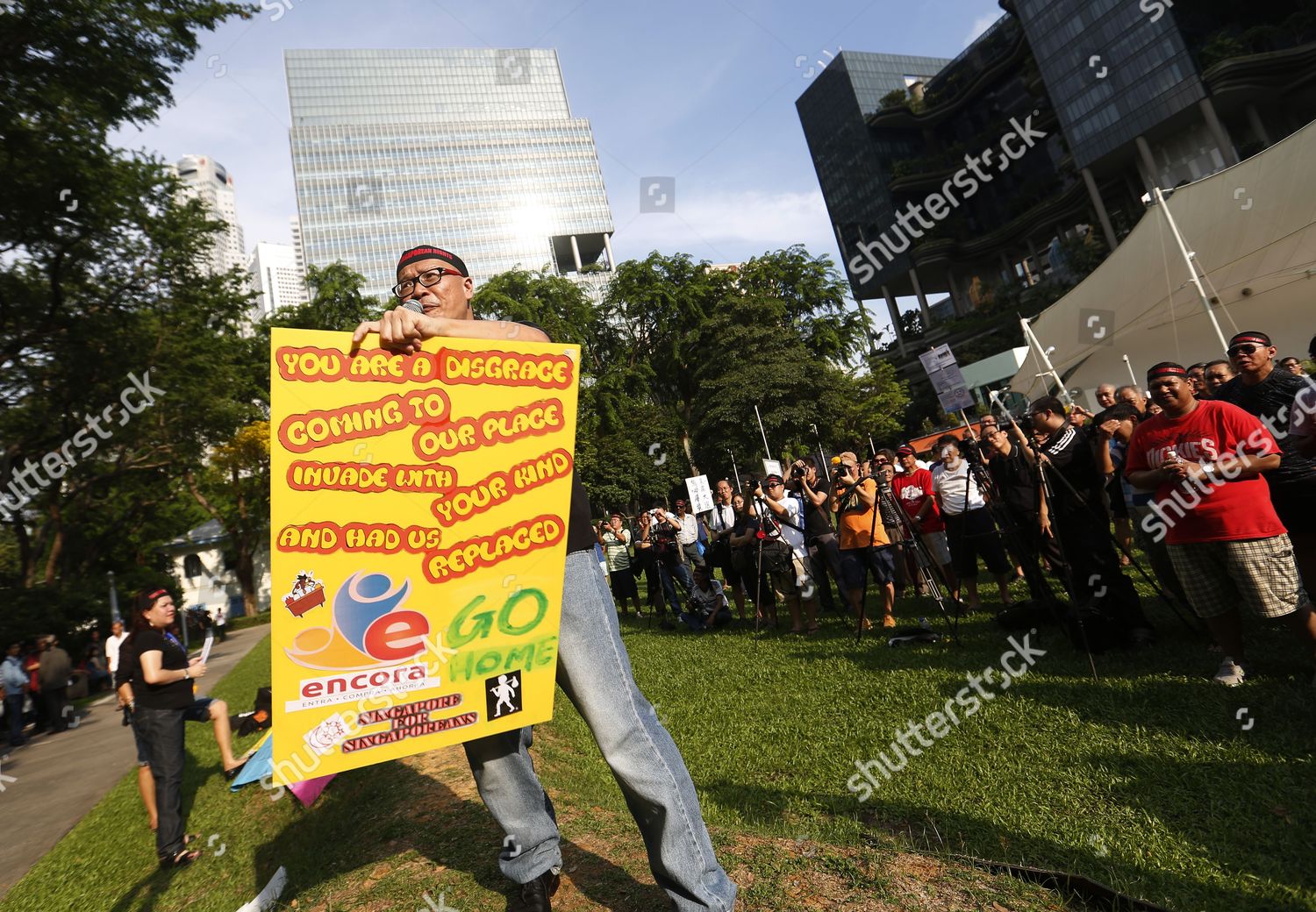 Singaporean Social Activist Gilbert Goh Holds Editorial Stock Photo ...