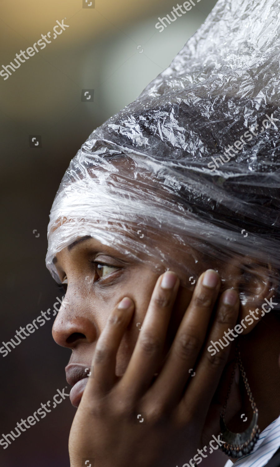 South African Woman Wears Plastic Bag Editorial Stock Photo - Stock ...