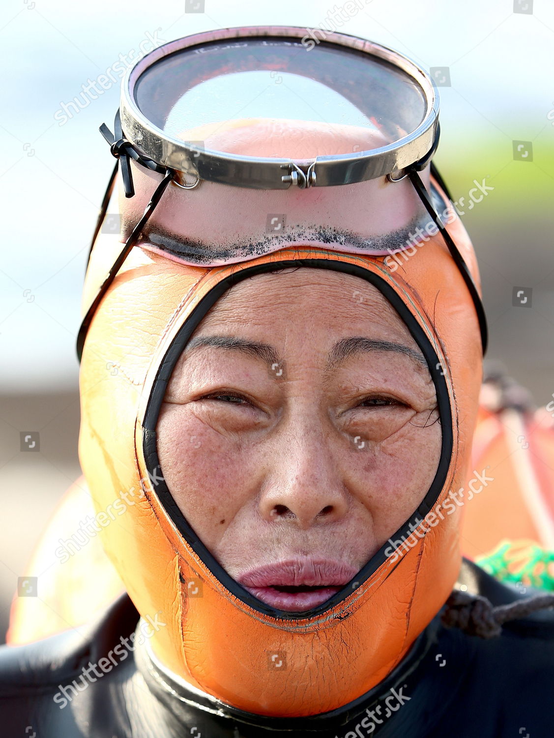 South Korean Female Free Diver Smiles Editorial Stock Photo - Stock ...