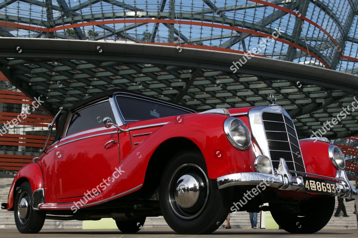 Vintage Flashily Maintained Car On Display Editorial Stock Photo ...