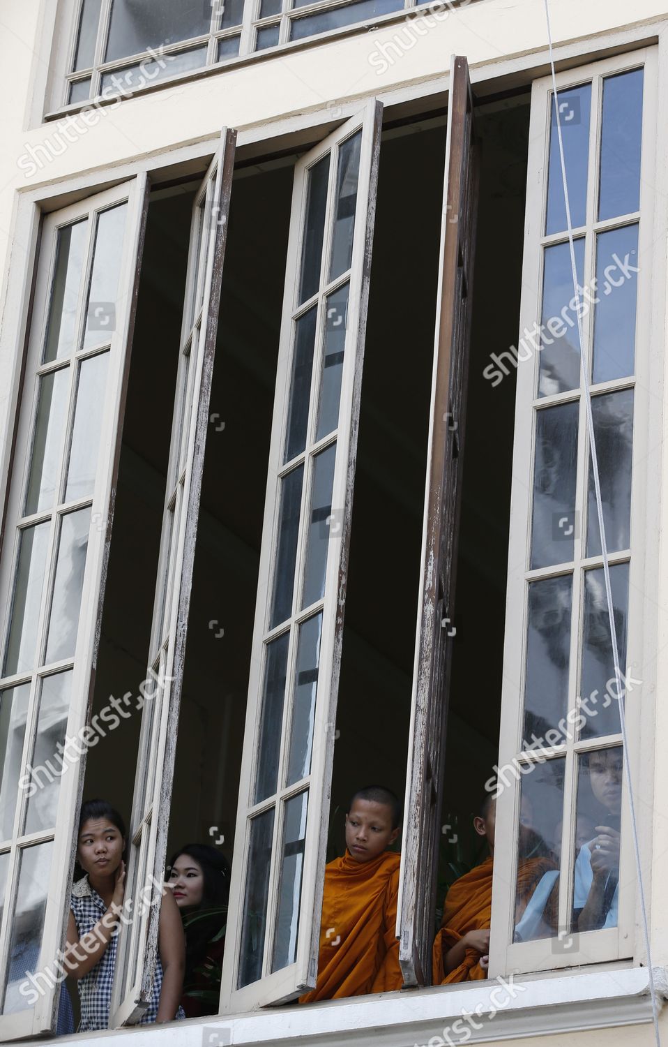 Novice Thai Buddhist Monks Watch Hospital Editorial Stock Photo - Stock ...