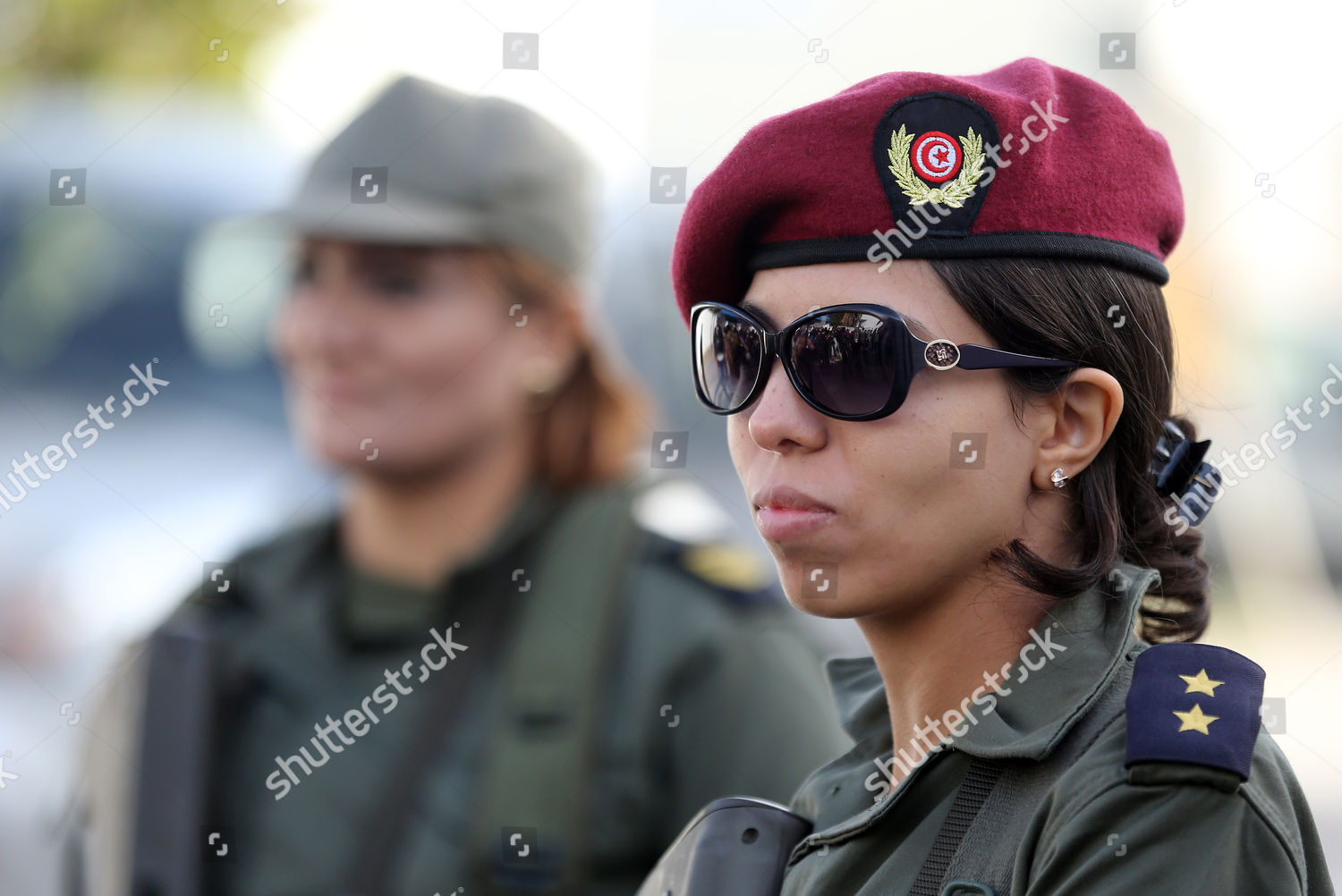 Tunisian Soldiers Including Female Members Army Editorial Stock Photo ...