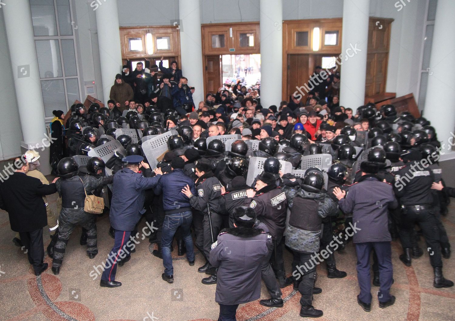 People Clash Police They Attack Vinnitsa Editorial Stock Photo - Stock ...