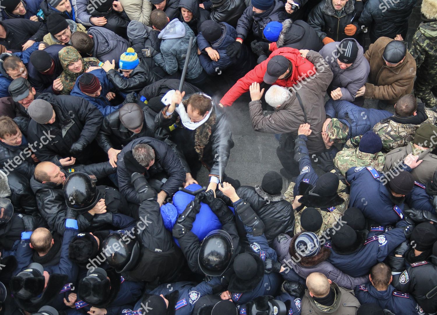 People Clash Police They Attack Vinnitsa Editorial Stock Photo - Stock ...