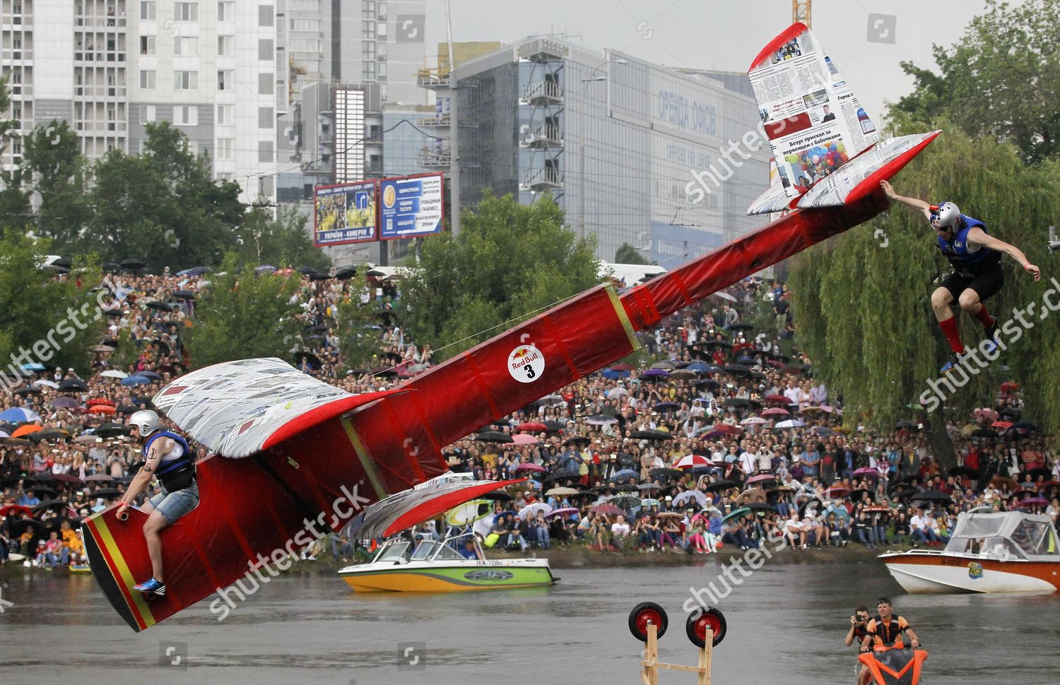 Team Member Pilots Homemade Flying Machine Editorial Stock Photo ...