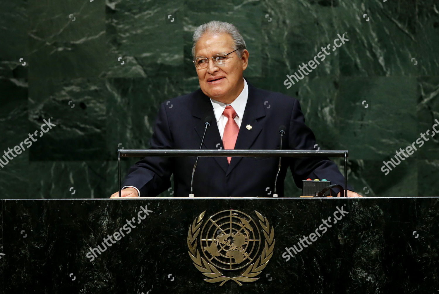 President El Salvador Sanchez Ceren Speaks Editorial Stock Photo ...