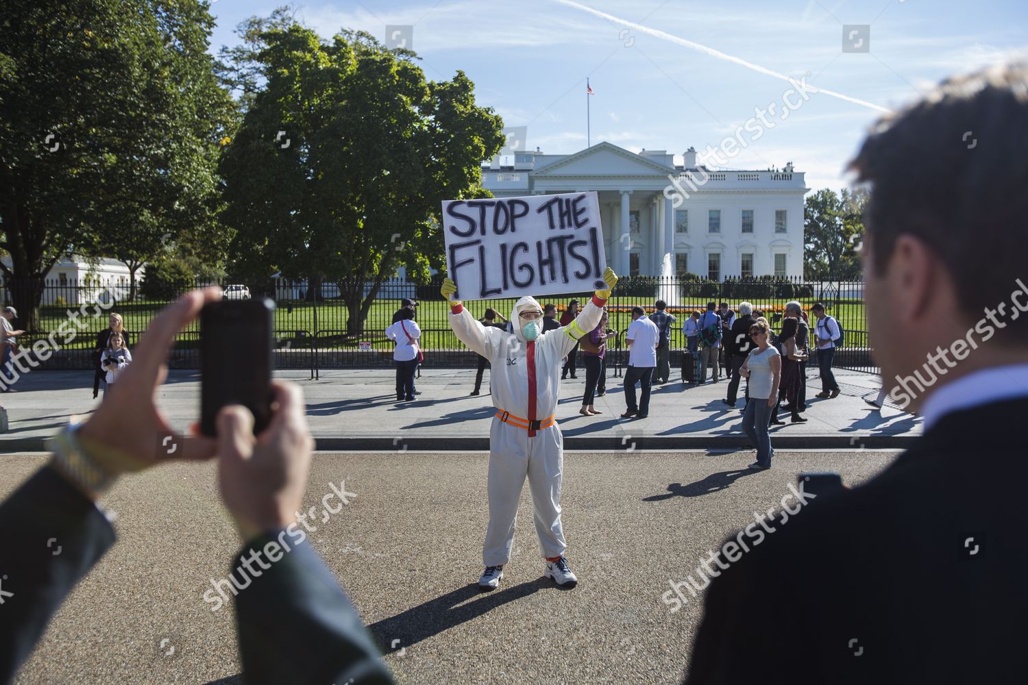Jeff Hulbert Holds Sign Outside White Editorial Stock Photo - Stock ...