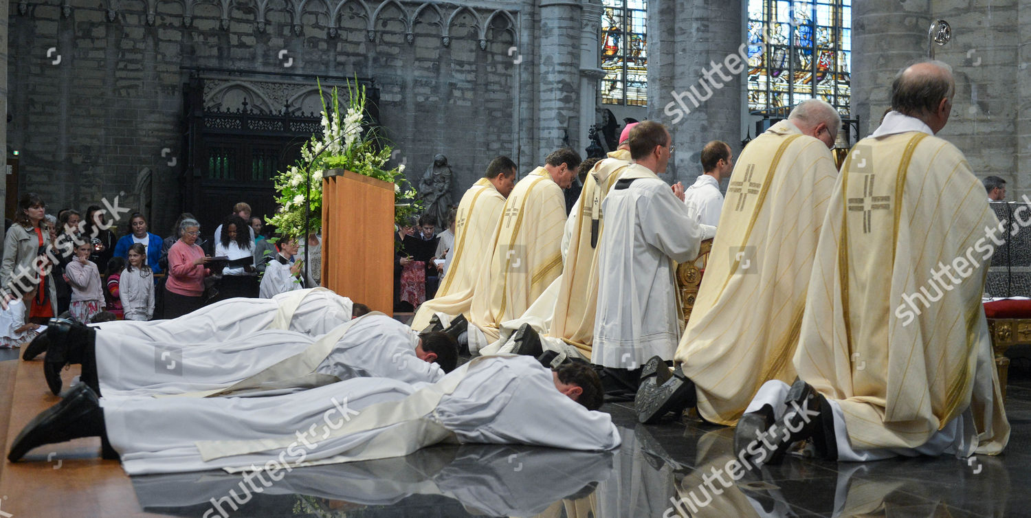 Ceremony Ordination Three New Belgian Priests Editorial Stock Photo ...