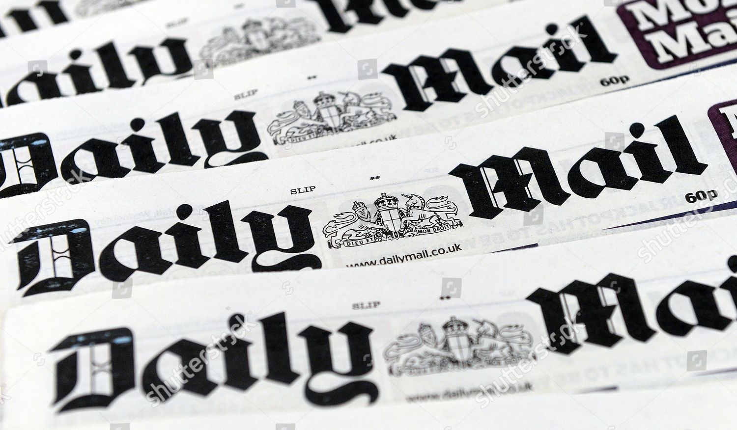 Copies British National Newspaper Daily Mail Editorial Stock Photo ...