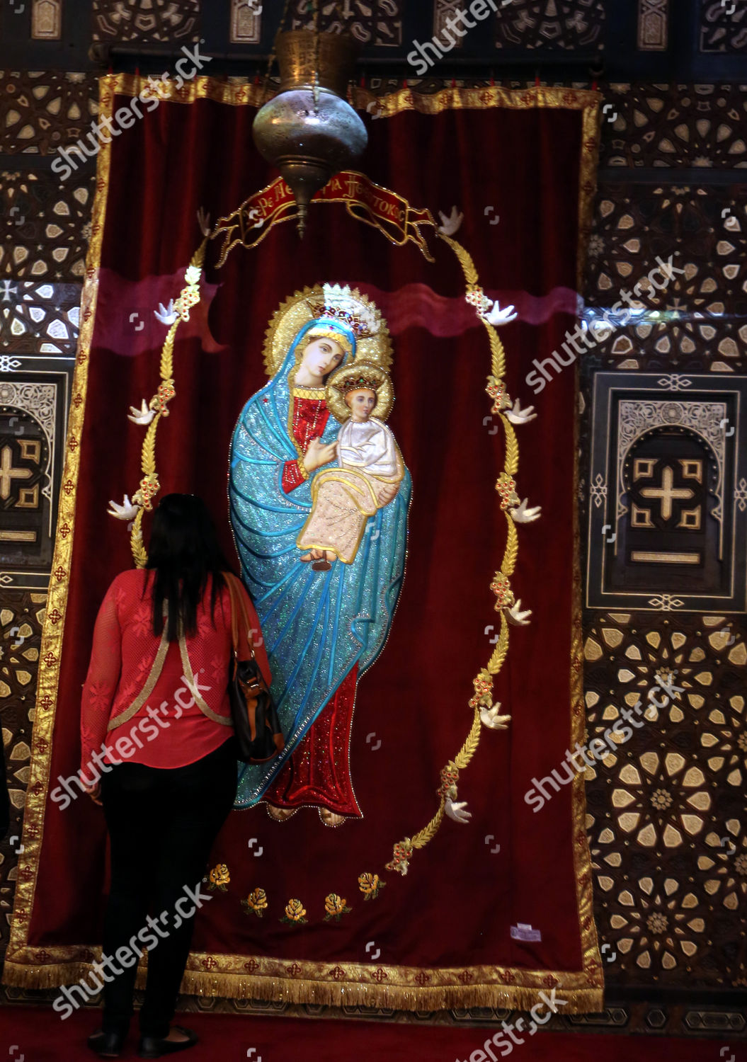 Egyptian Coptic Faithful Prays Hanging Church Editorial Stock Photo ...