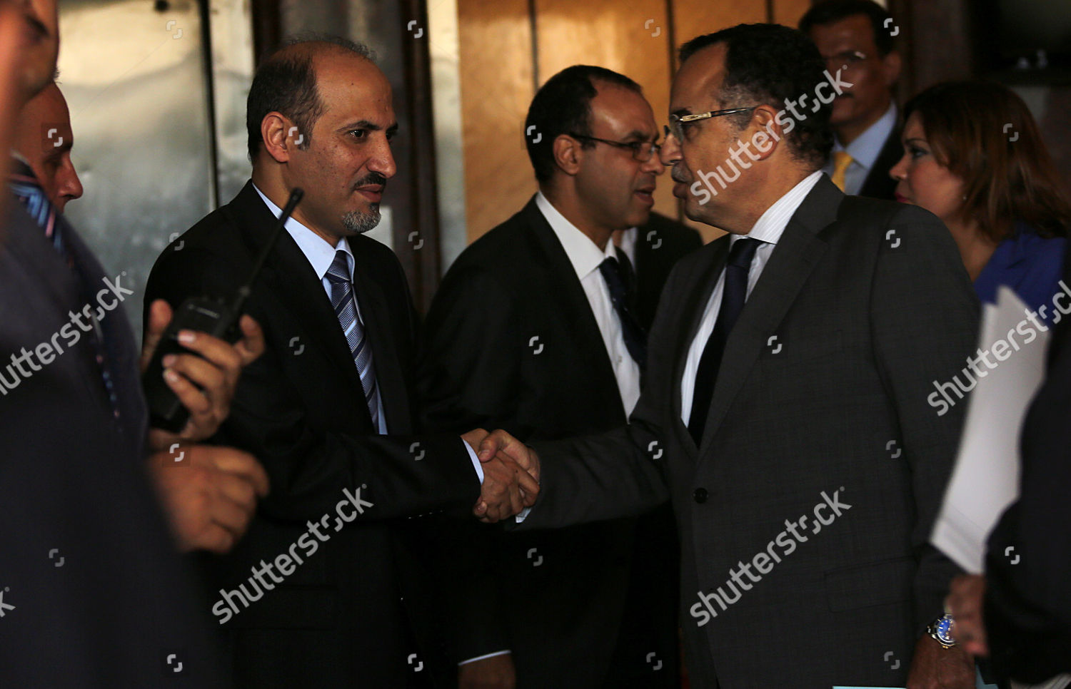 Egyptian Foreign Minister Nabil Fahmy R Editorial Stock Photo - Stock ...