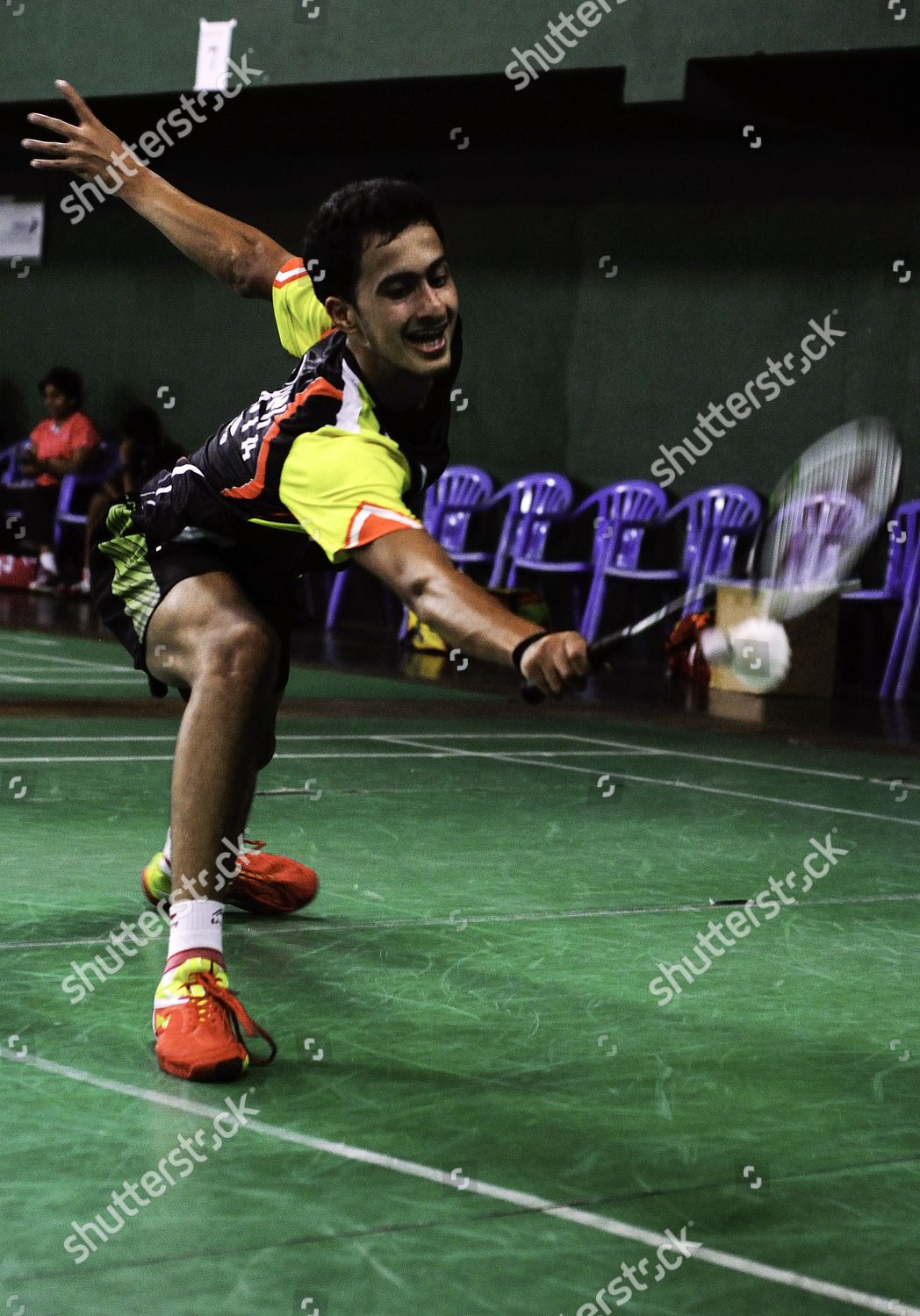 Indian Badminton Player Aditya Joshi Performs Editorial Stock Photo ...