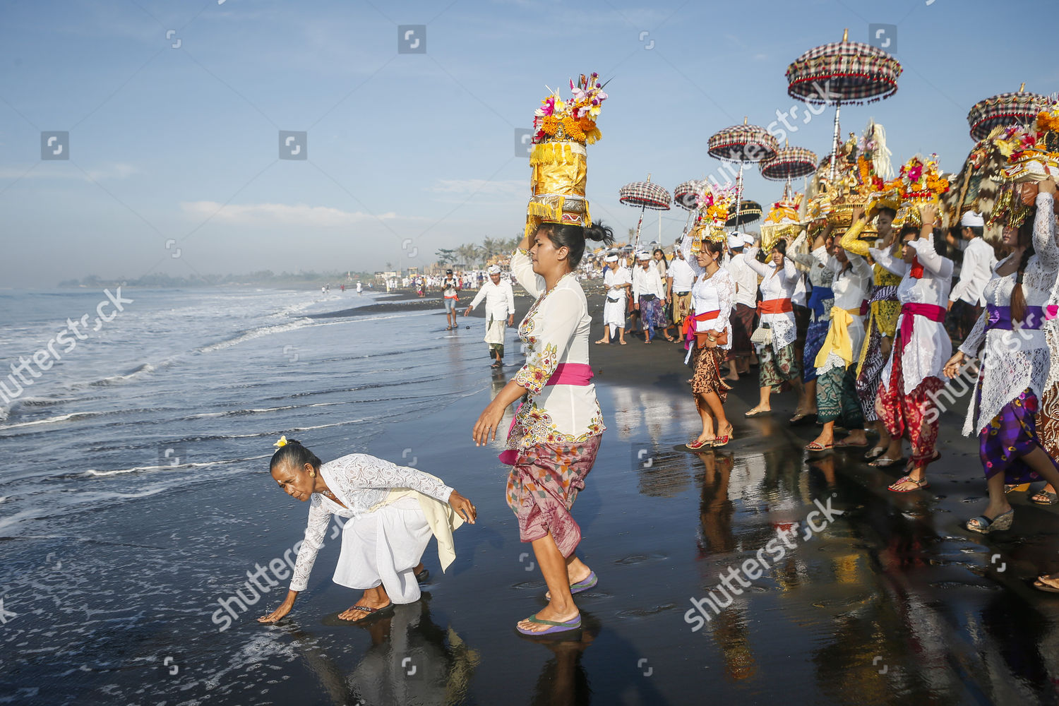 Balinese Hindu Devotees Carry Pratima Symbol Editorial Stock Photo ...