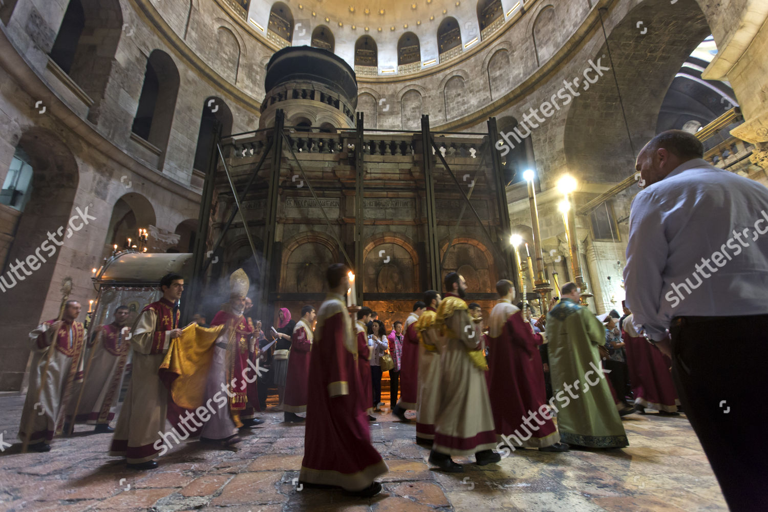 Armenian Orthodox Clergy Procession Around Tomb Editorial Stock Photo ...
