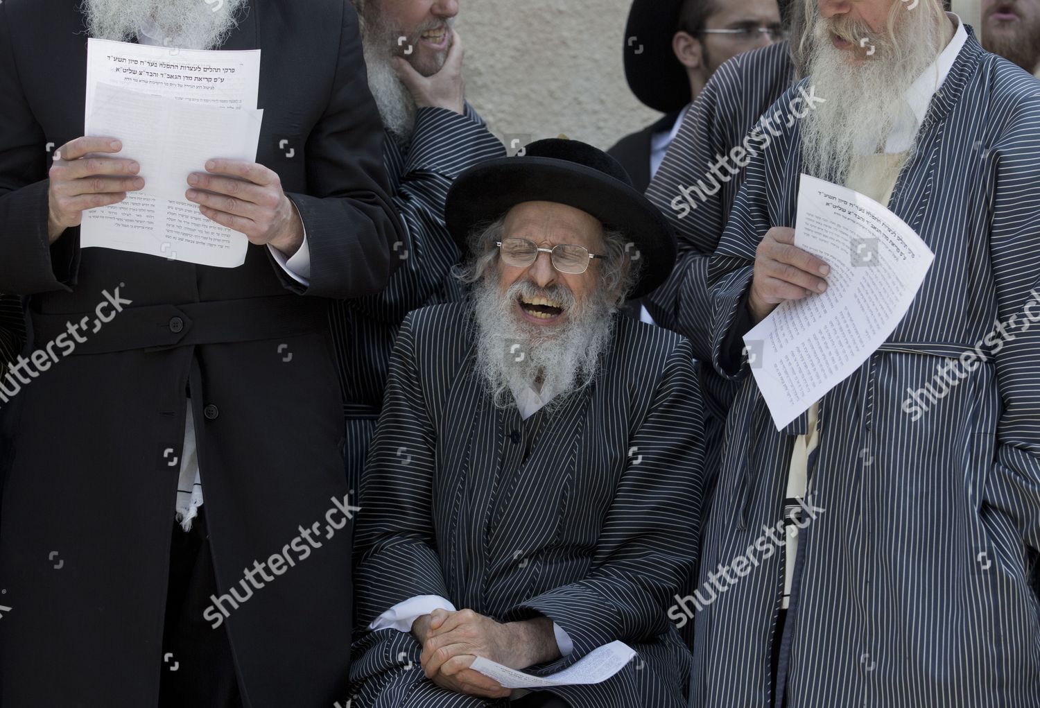 Jewish Rabbi Takes Part Mass Prayer Editorial Stock Photo - Stock Image ...