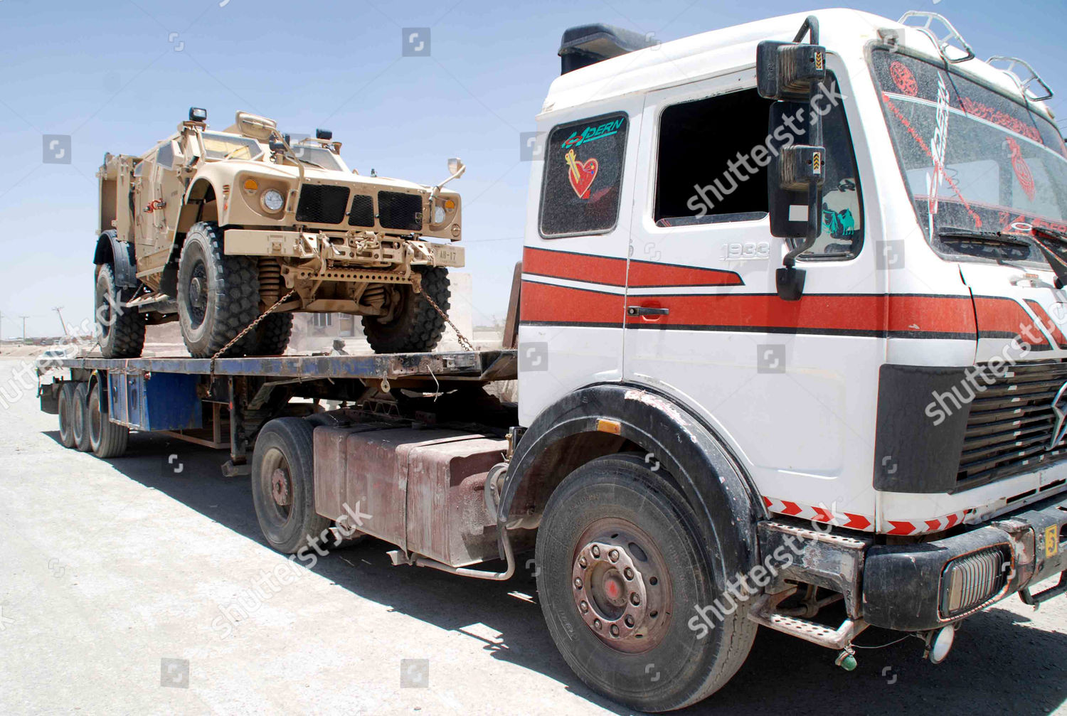 Trucks Transporting Nato Military Vehicles Destined Editorial Stock ...