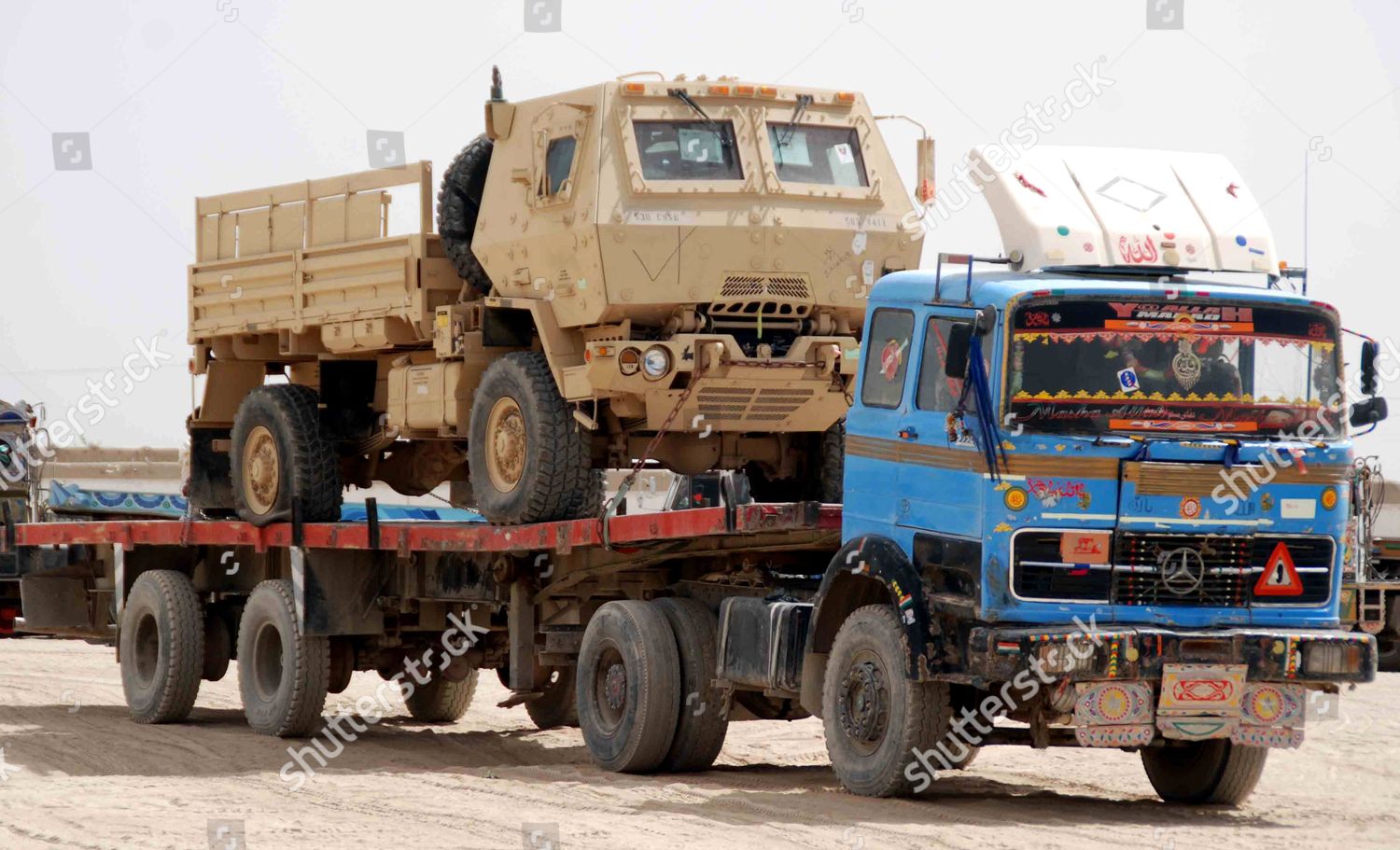 Trucks Transporting Nato Military Vehicles Destined Editorial Stock ...