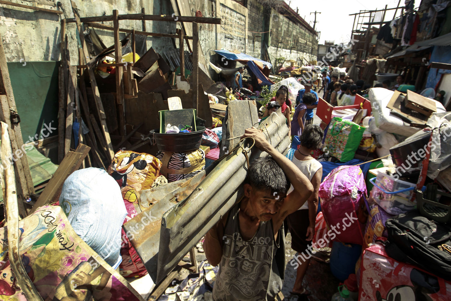 Filipino Residents Living Creek Secure Their Editorial Stock Photo ...
