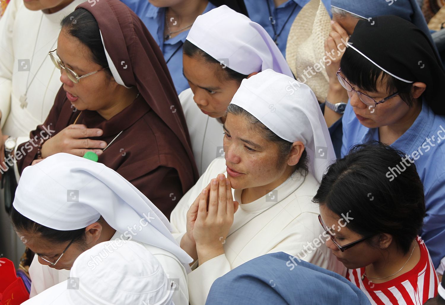 Filipino Nuns Tears While Pope Francis Editorial Stock Photo - Stock ...