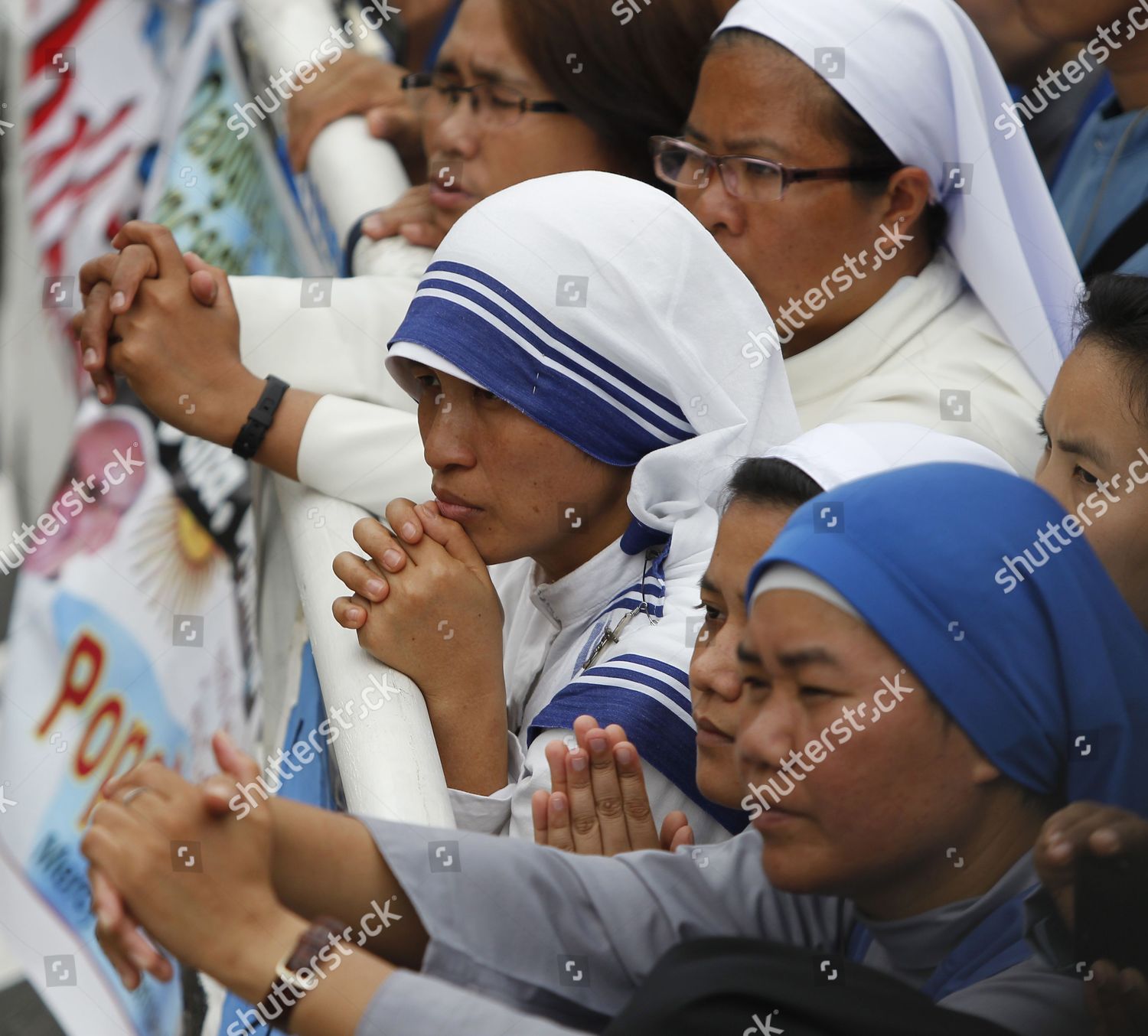 Filipino Nuns Tears While Pope Francis Editorial Stock Photo - Stock ...