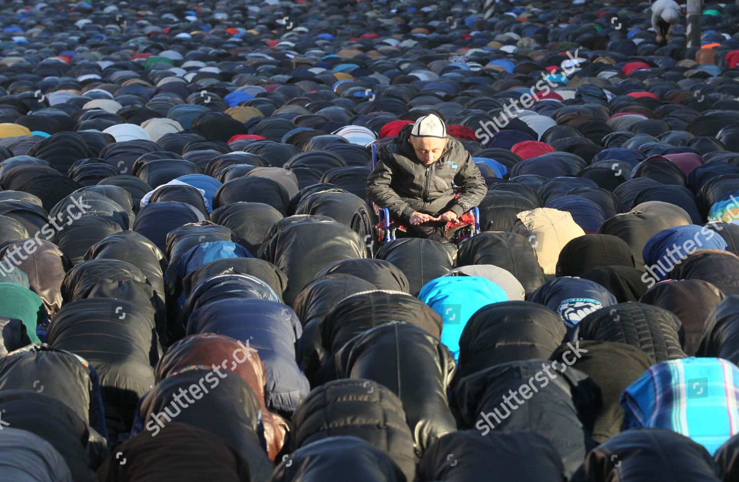 Disabled Muslim Takes Part Mass Prayer Editorial Stock Photo - Stock ...