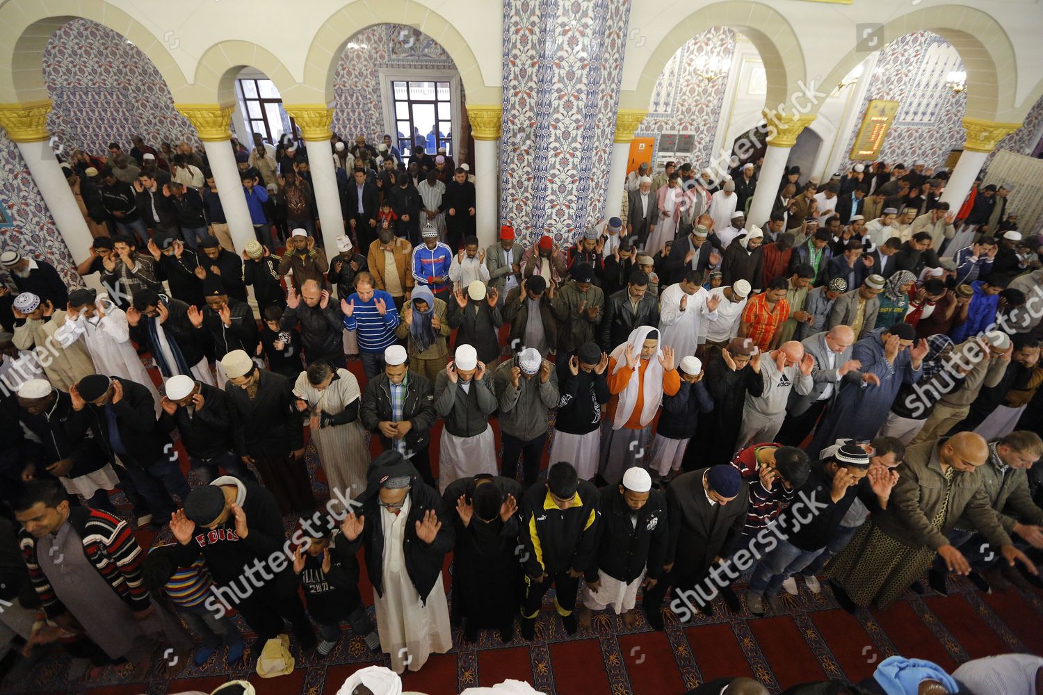 Muslims Offering Congregational Prayers Eid Alfitr Editorial Stock ...