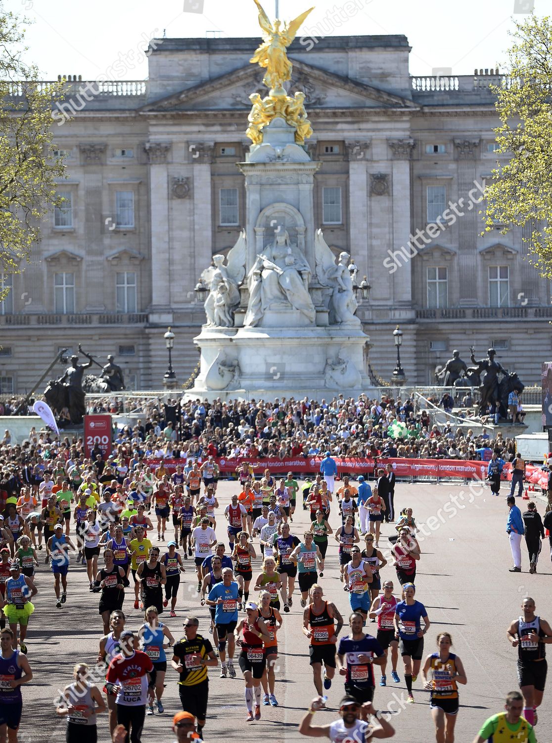Runners Arrive On Finish Line Mall Editorial Stock Photo - Stock Image ...