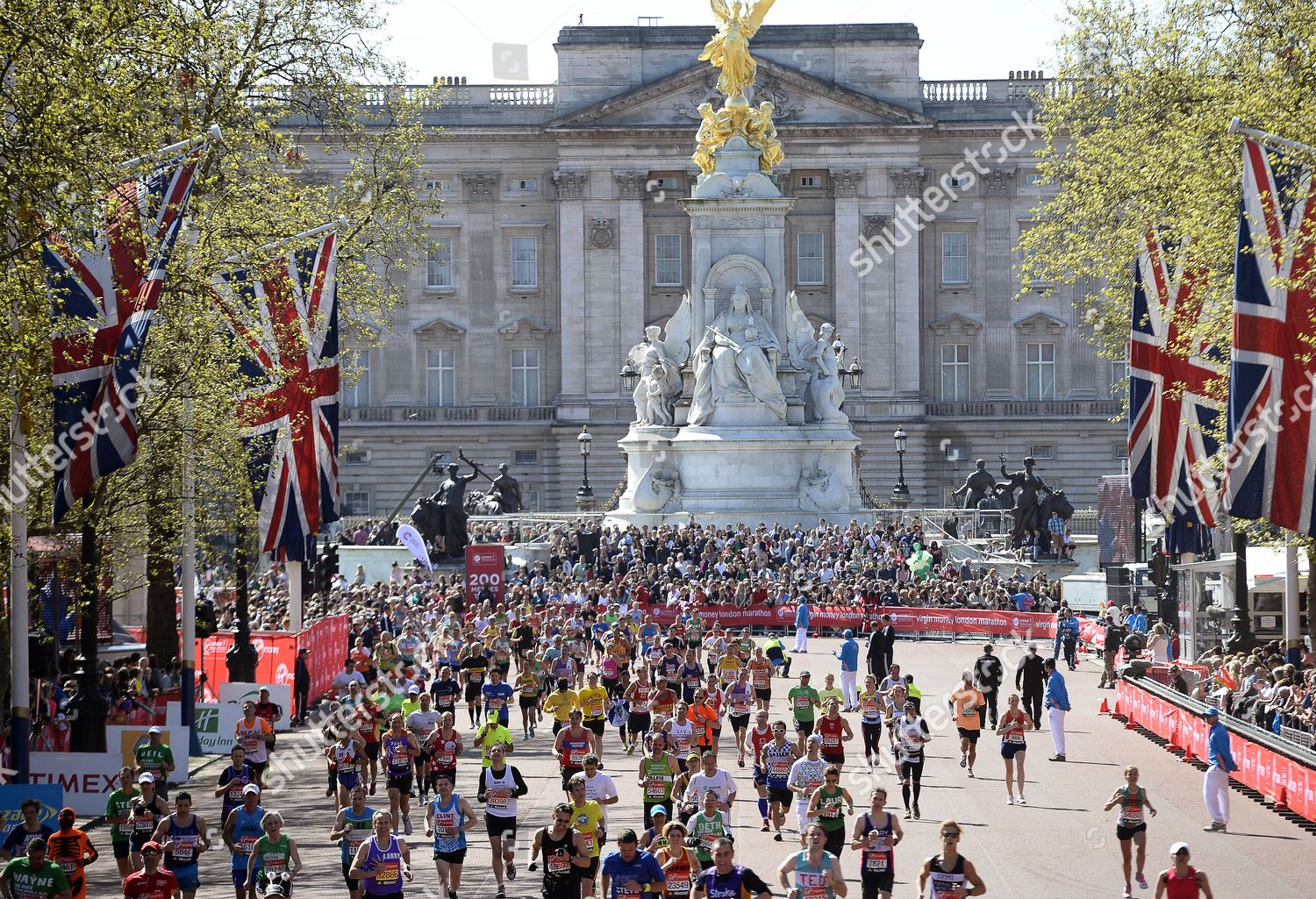 Runners Arrive On Finish Line Mall Editorial Stock Photo - Stock Image ...