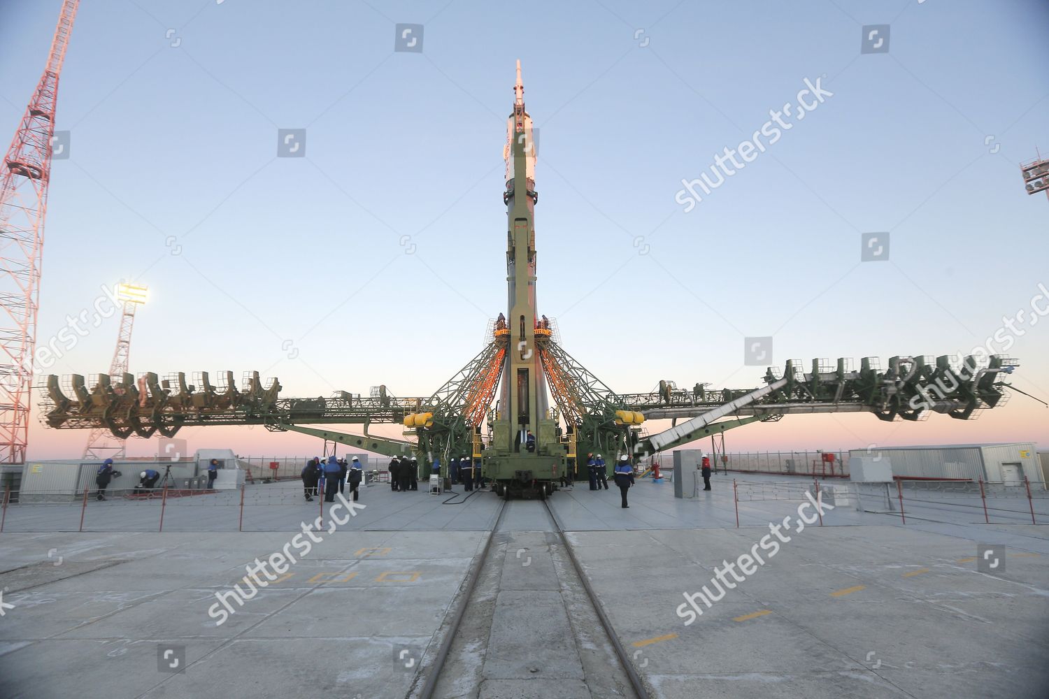 Russian Soyuz Rocket Booster Stands Launch Editorial Stock Photo ...