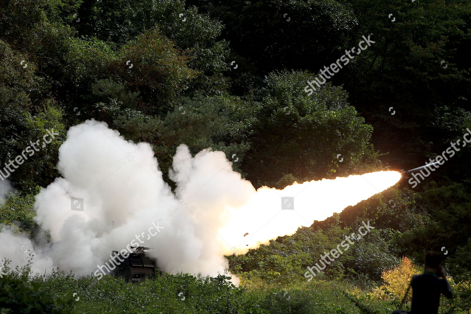 M270a1 Rocket Launched During Multiple Launch Editorial Stock Photo ...